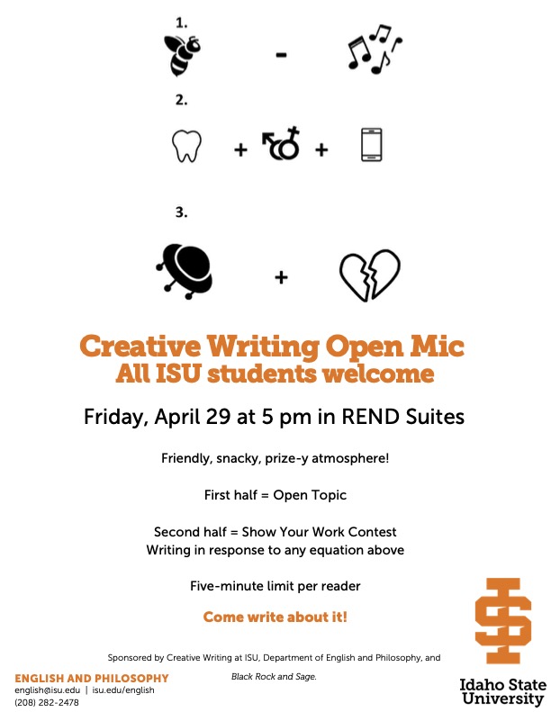 BR&S events and readings recommended by Creative Writing at ISU | ISU's ...